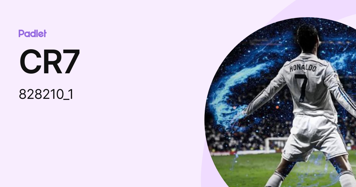CR7 (828210_1) profile | Padlet