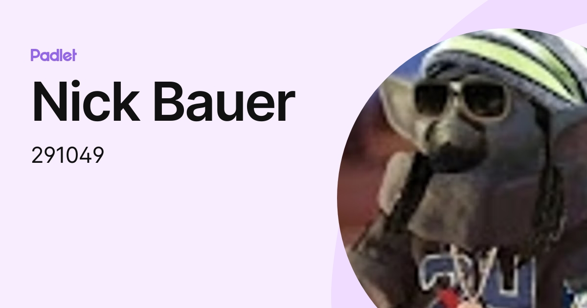 Nick Bauer (291049) profile | Padlet