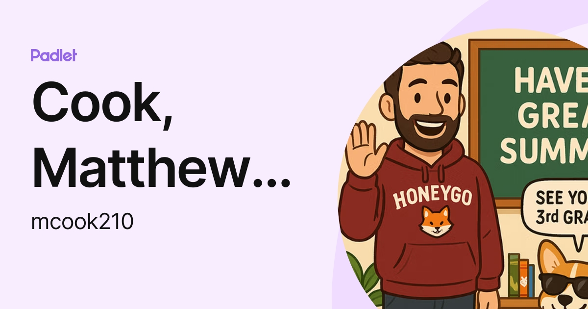 Cook, Matthew W. (mcook210) profile | Padlet