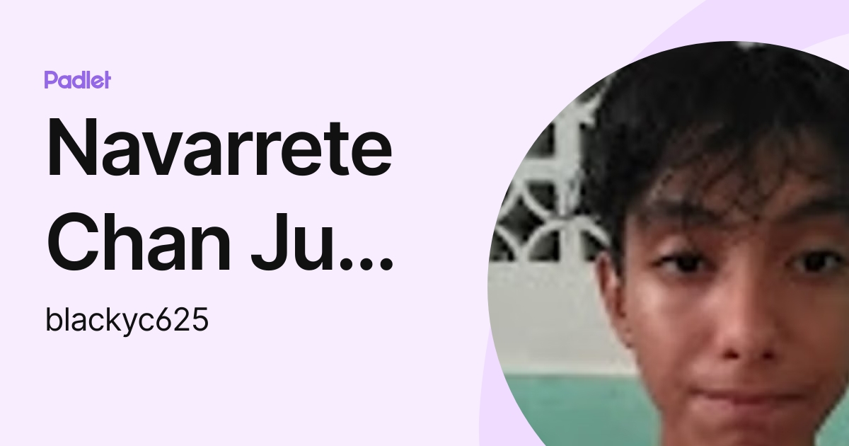 Navarrete Chan Juan Diego (blackyc625) profile | Padlet