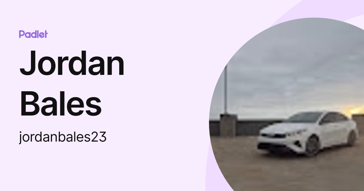 Jordan Bales (jordanbales23) profile | Padlet