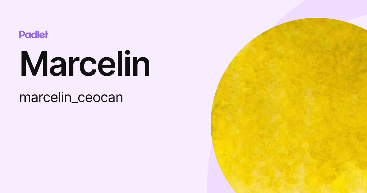Marcelin (marcelin_ceocan) profile | Padlet