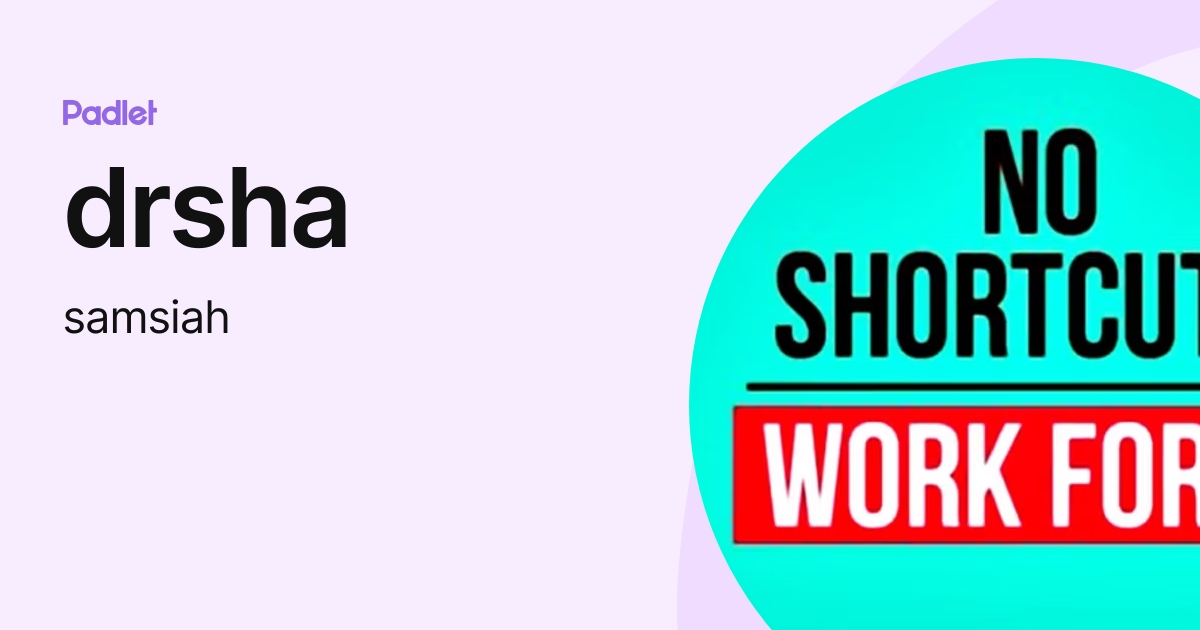 drsha (samsiah) profile | Padlet