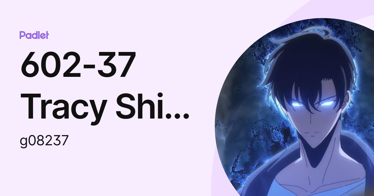 602-37 Tracy Shi-施妍熙 (g08237) profile | Padlet