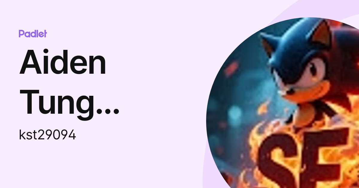 Aiden Tung (always laugh when you can.) (kst29094) profile | Padlet