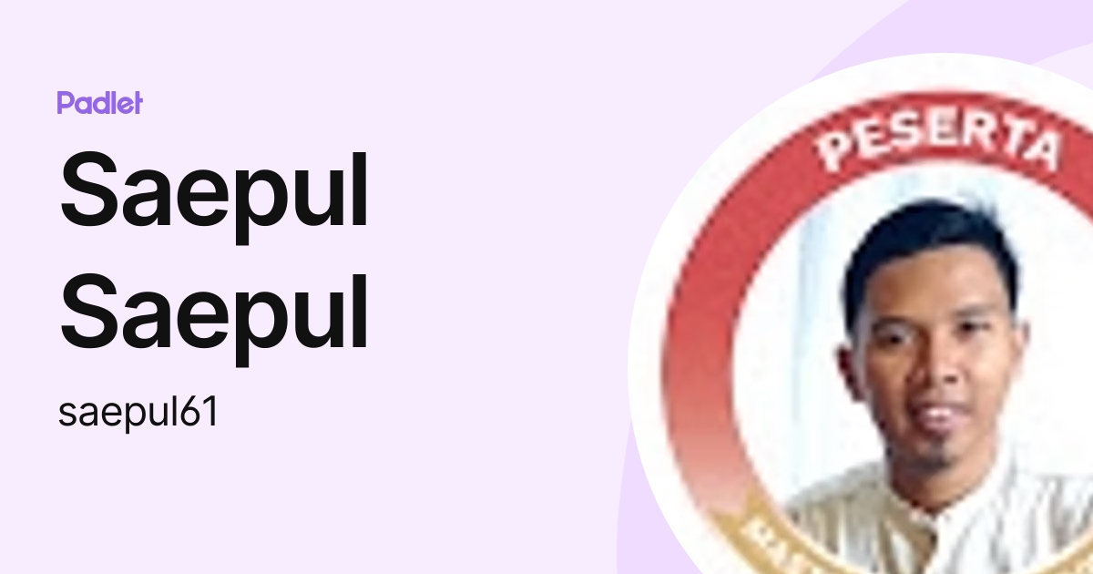 Saepul Saepul (saepul61) profile | Padlet