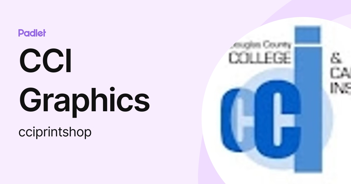 CCI Graphics (cciprintshop) profile | Padlet