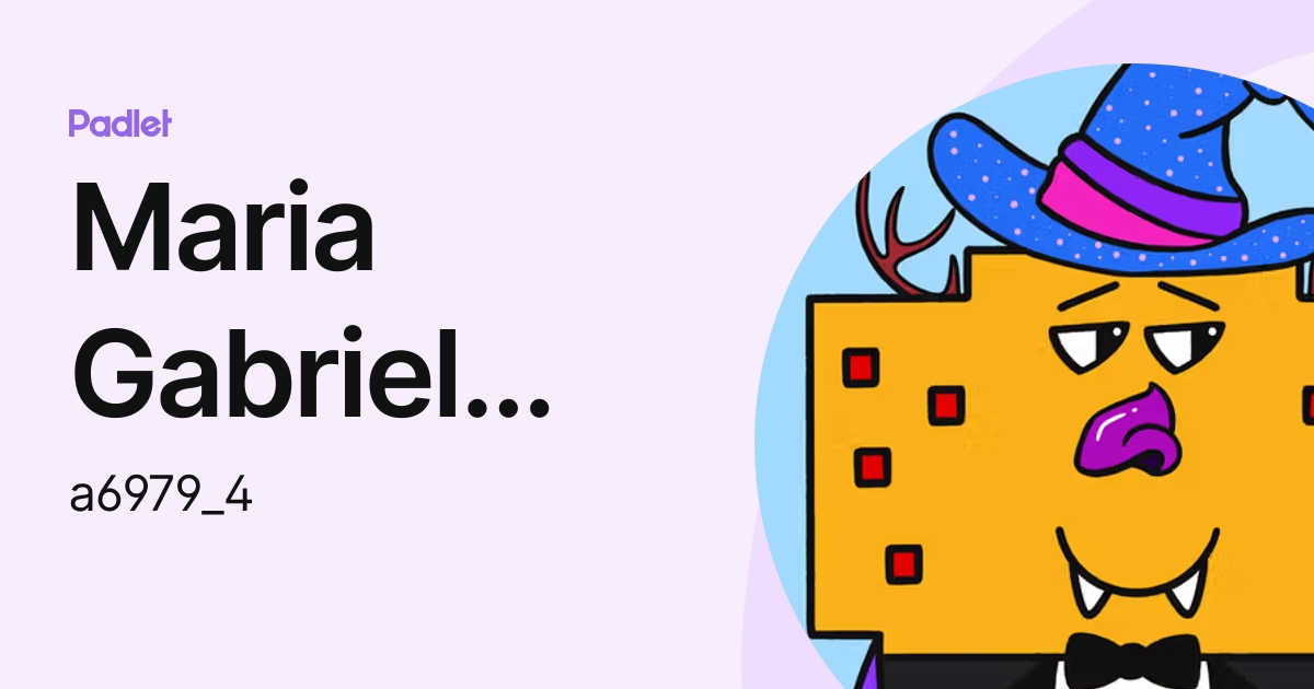 Maria Gabriel Carrilho (a6979_4) profile | Padlet