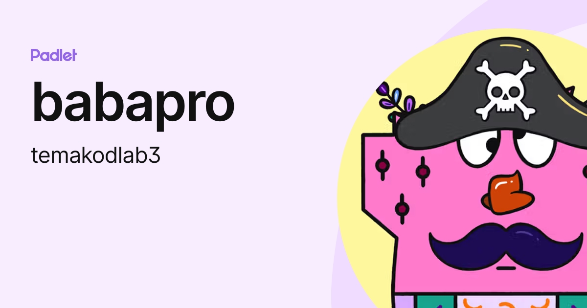 babapro (temakodlab3) profile | Padlet