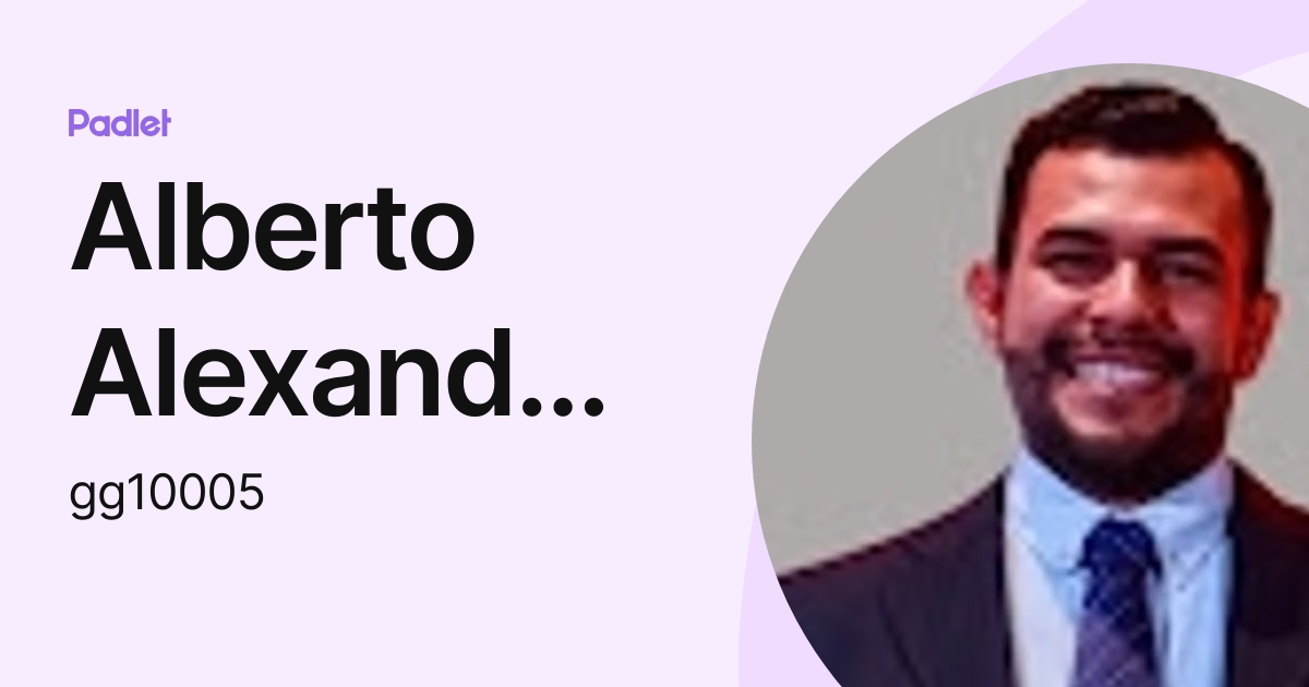 Alberto Alexander Jirón Flamenco (gg10005) profile | Padlet