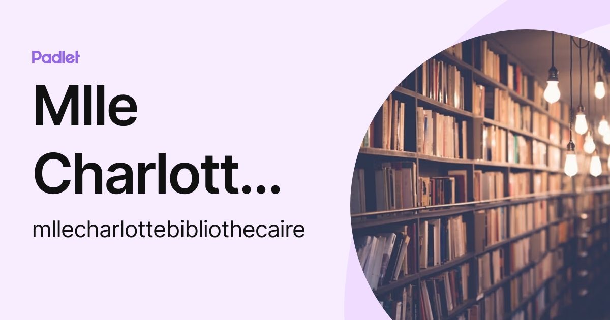 Mlle Charlotte bibliothécaire (mllecharlottebibliothecaire) profile ...