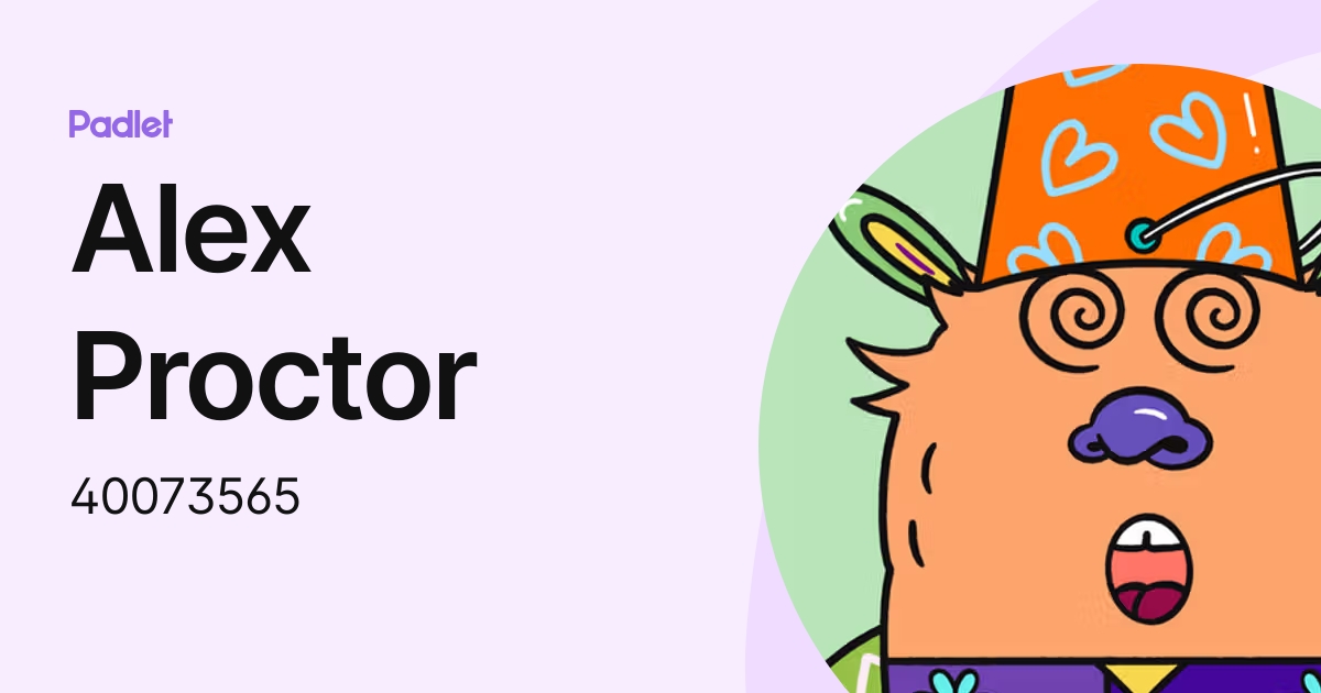 Alex Proctor (40073565) profile | Padlet