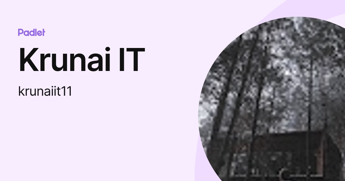 Krunai IT (krunaiit11) profile | Padlet