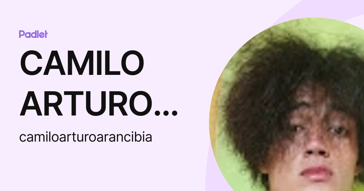 CAMILO ARTURO ARANCIBIA (camiloarturoarancibia) profile | Padlet