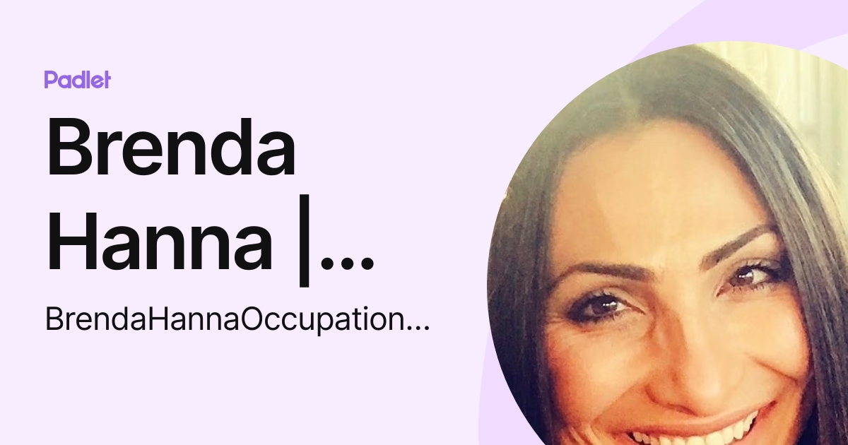 Brenda Hanna | Former Occupational Therapist ...