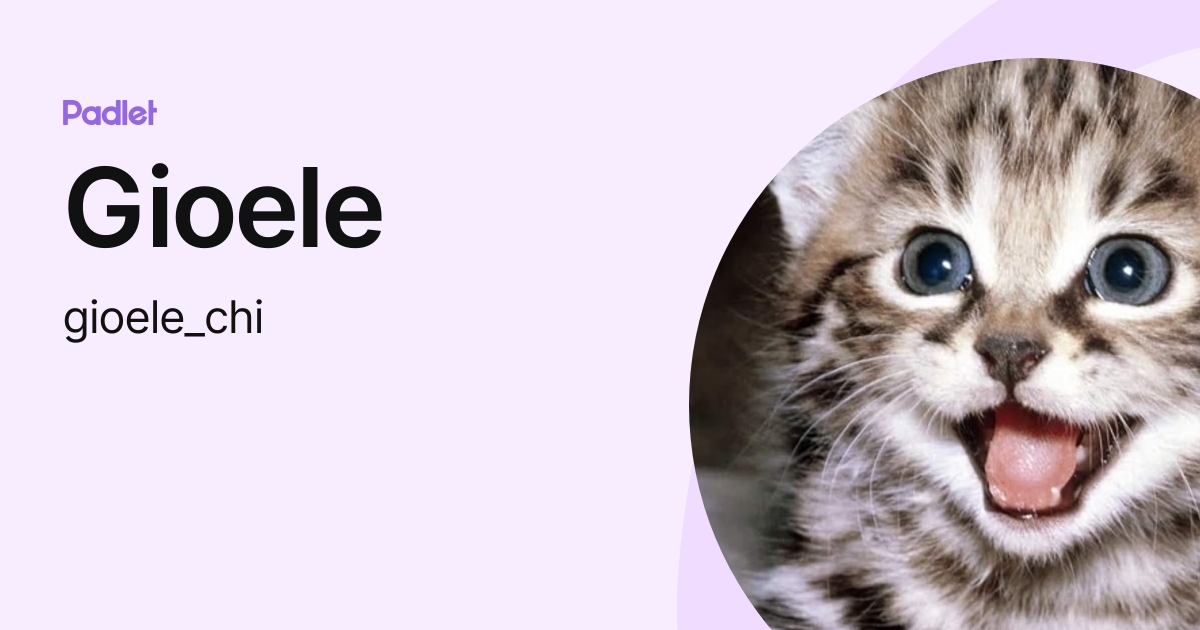 Gioele (gioele_chi) profile | Padlet