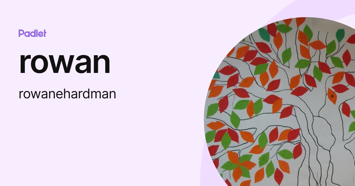 rowan (rowanehardman) perfil | Padlet