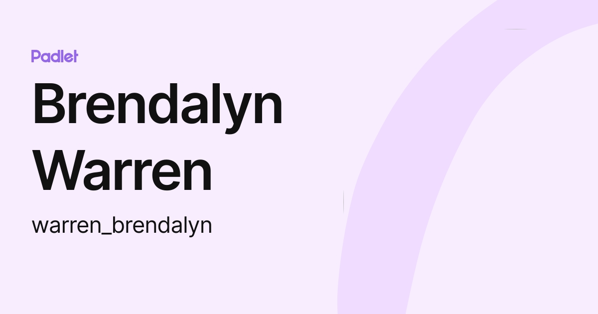 Brendalyn Warren (warren_brendalyn) profile | Padlet