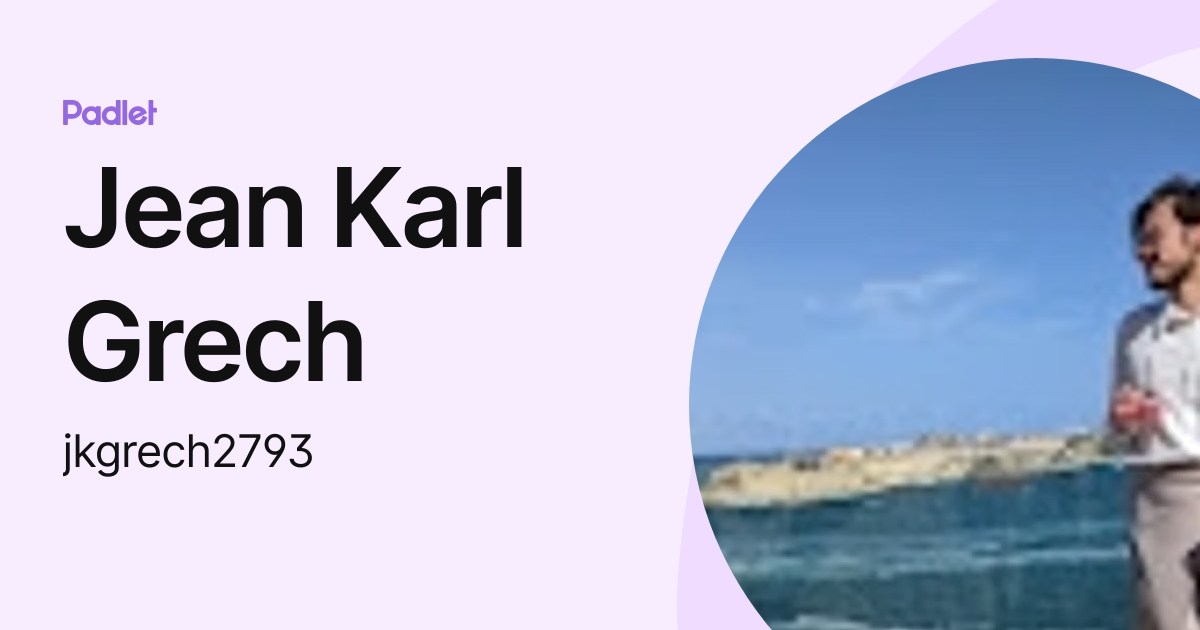 Jean Karl Grech (jkgrech2793) profile | Padlet