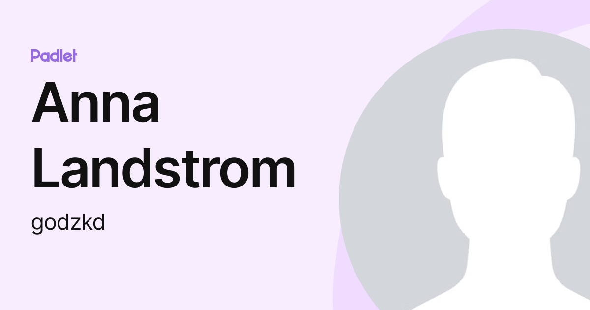 Anna Landstrom (godzkd) profile | Padlet