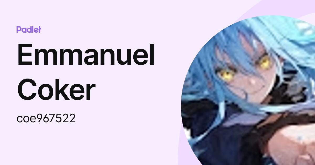 Emmanuel Coker (coe967522) profile | Padlet