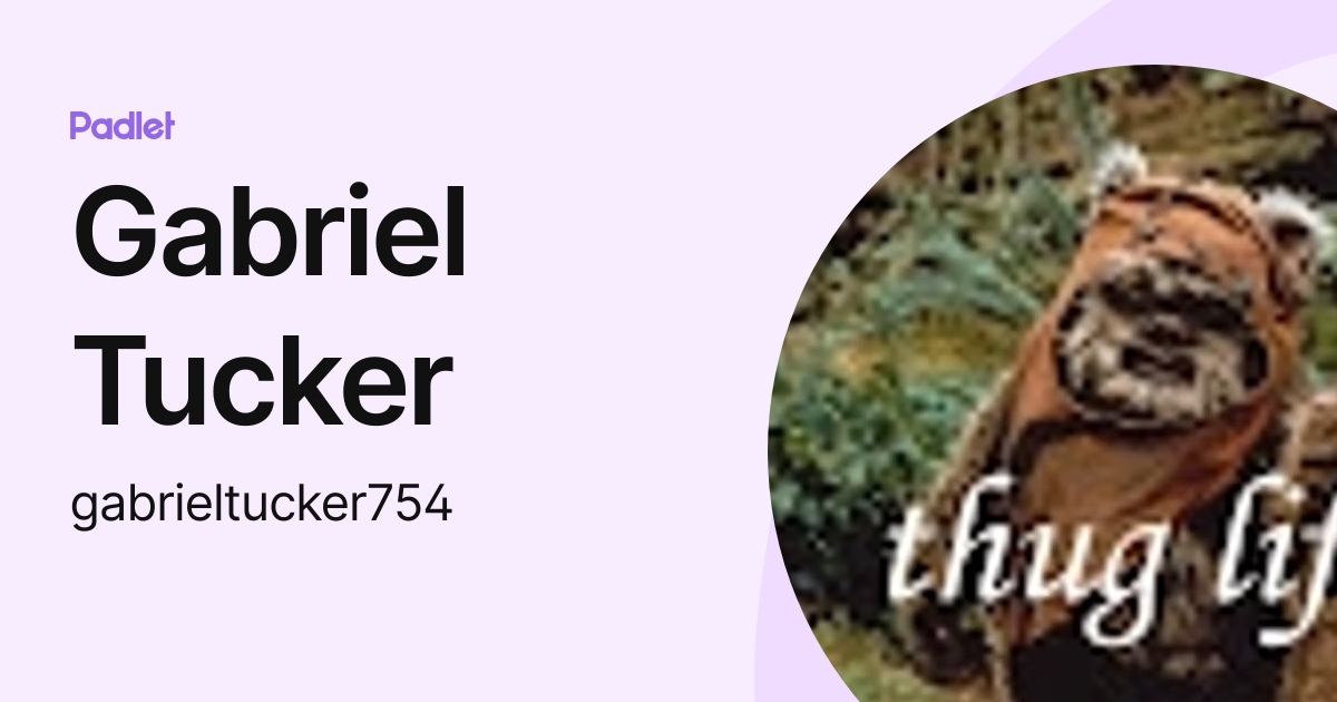 Gabriel Tucker (gabrieltucker754) profile | Padlet