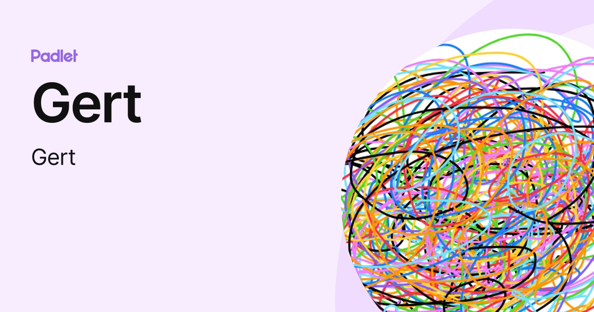 Gert (Gert) profile | Padlet