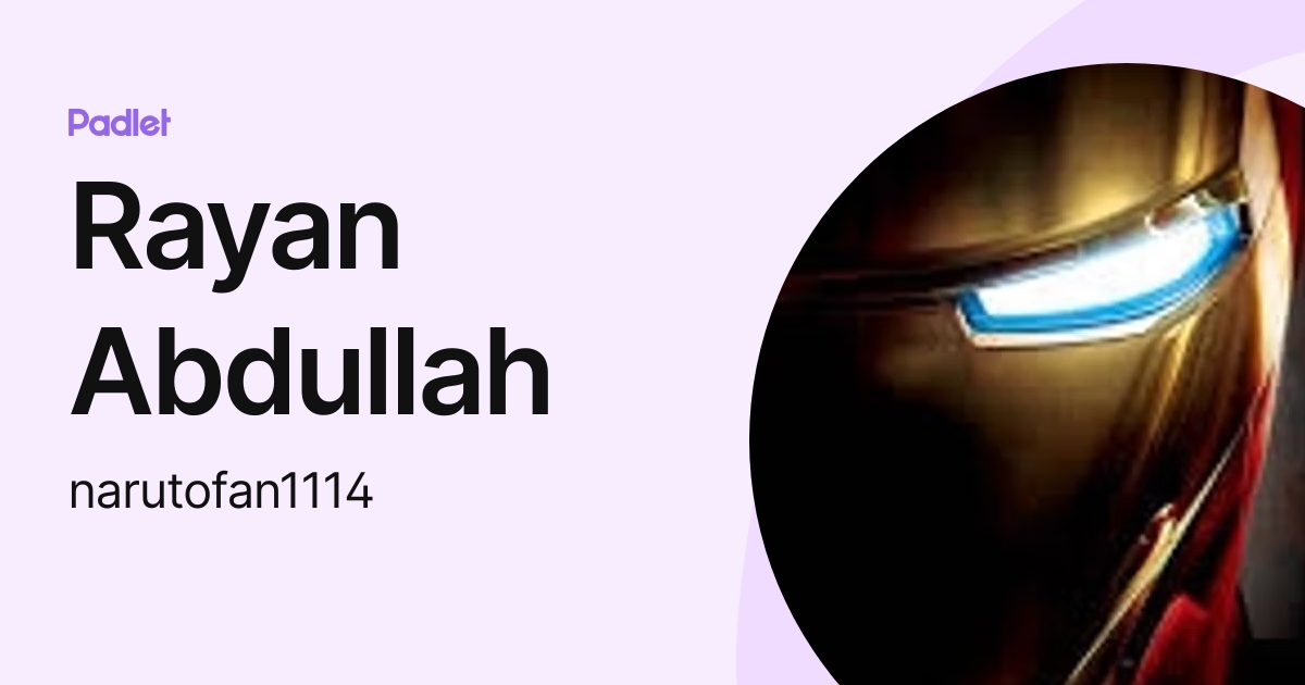 Rayan Abdullah (narutofan1114) profile | Padlet