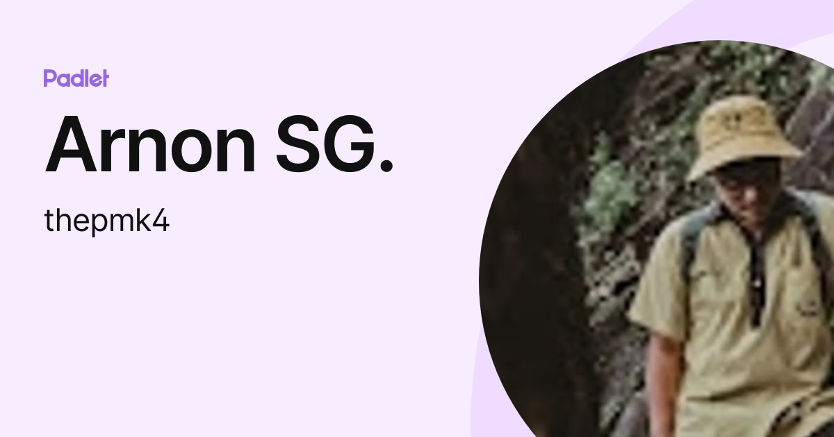 Arnon SG. (thepmk4) profile | Padlet