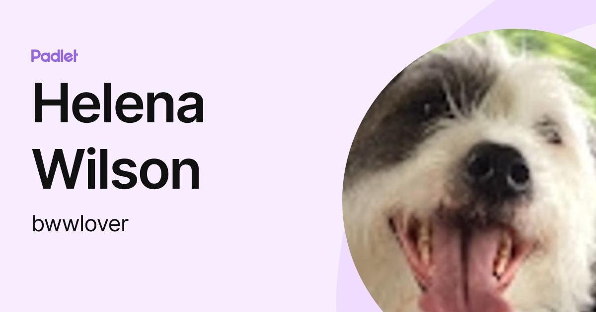 Helena Wilson (bwwlover) profile | Padlet