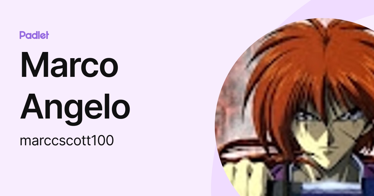 Marco Angelo (marccscott100) profile | Padlet