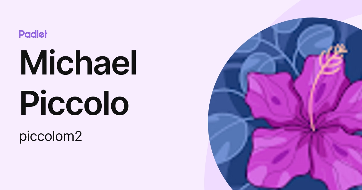 Michael Piccolo (piccolom2) profile | Padlet