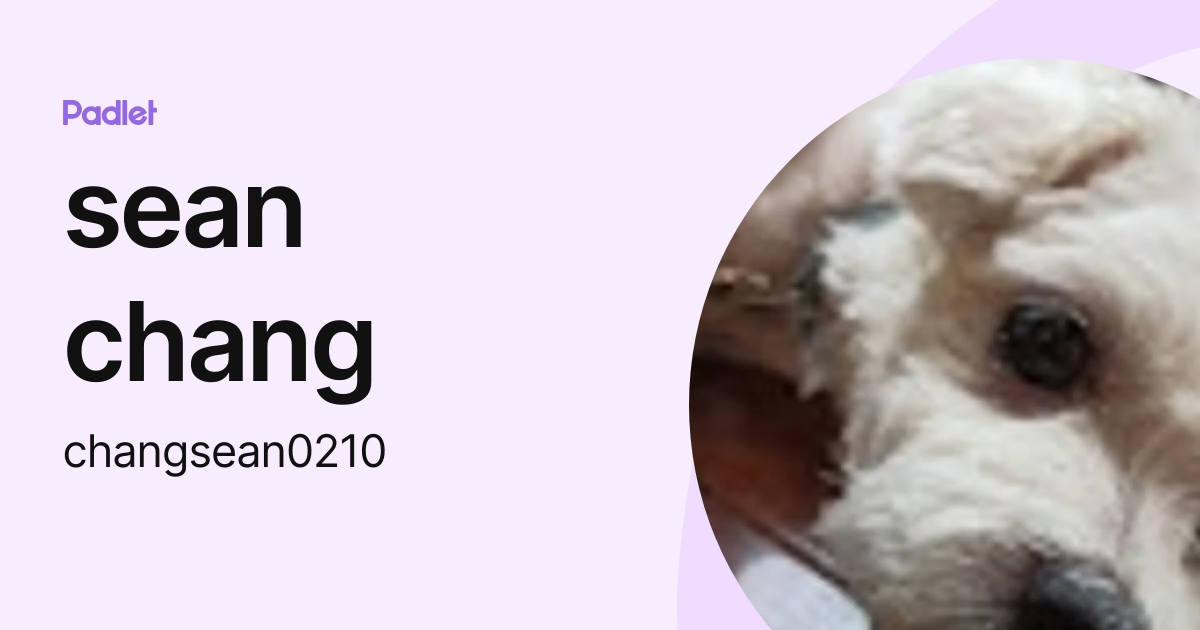sean chang (changsean0210) profile | Padlet