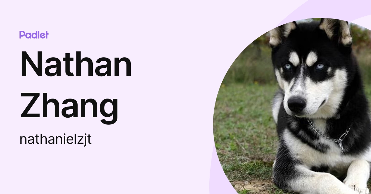 Nathan Zhang (nathanielzjt) profile | Padlet