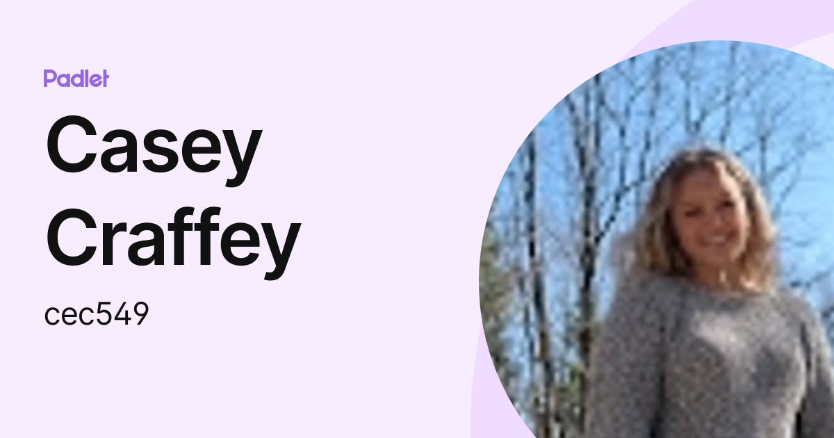 Casey Craffey (cec549) profile | Padlet