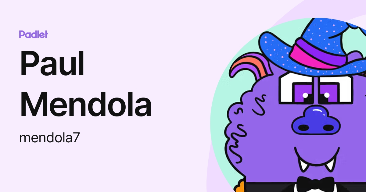 Paul Mendola (mendola7) profile | Padlet