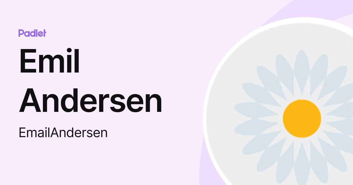 Emil Andersen (EmailAndersen) profile | Padlet