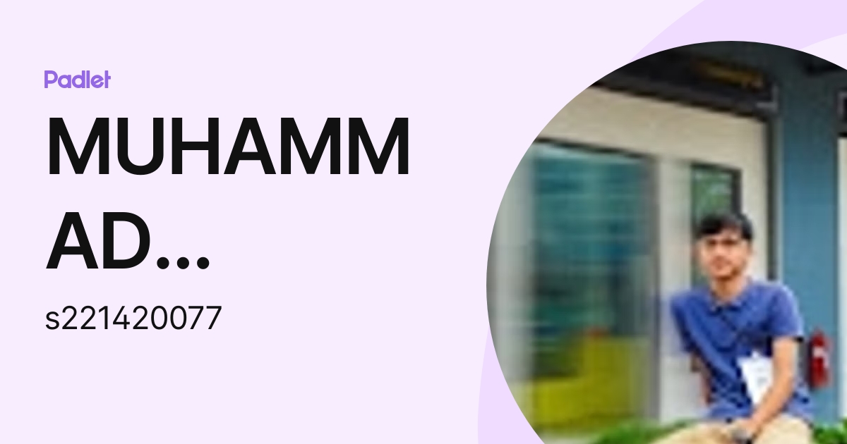 MUHAMMAD AMIRUL IMAN BIN CHE MOHD JUHAN STUDENT (s221420077) profile ...