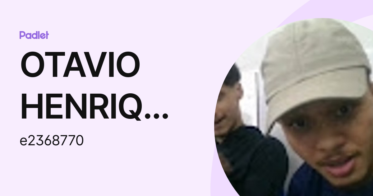 OTAVIO HENRIQUE BORTOLUZZI (e2368770) profile | Padlet