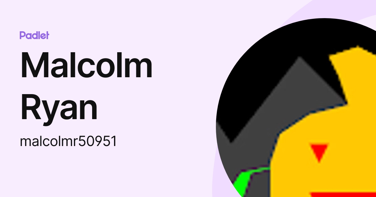 Malcolm Ryan (malcolmr50951) profile | Padlet