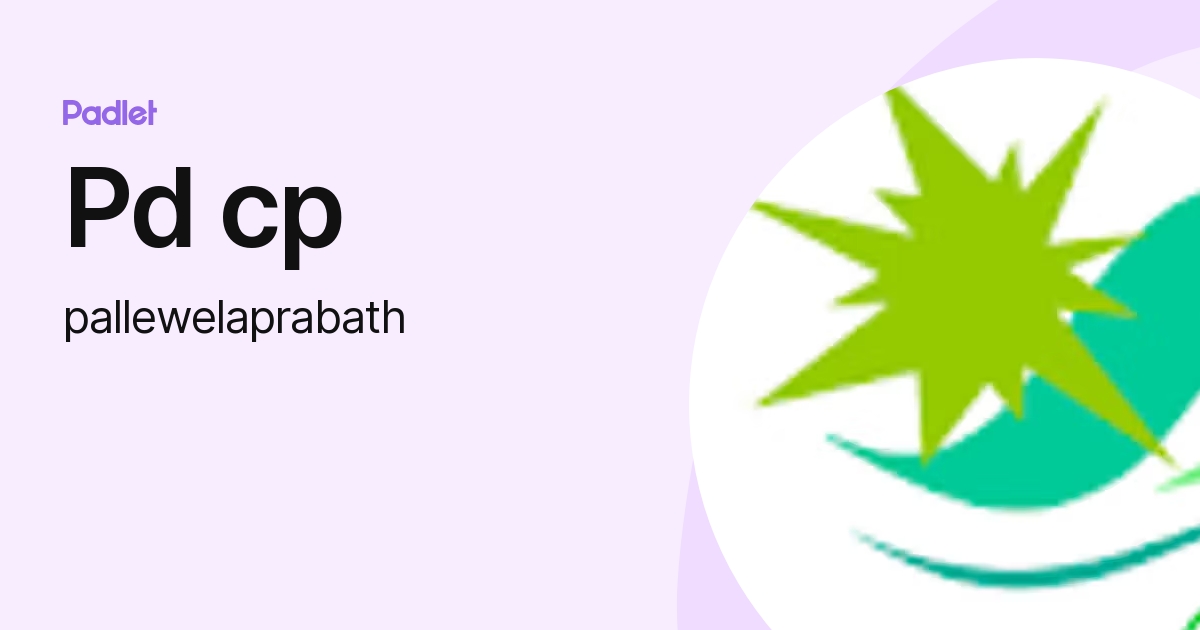 Pd cp (pallewelaprabath) profile | Padlet