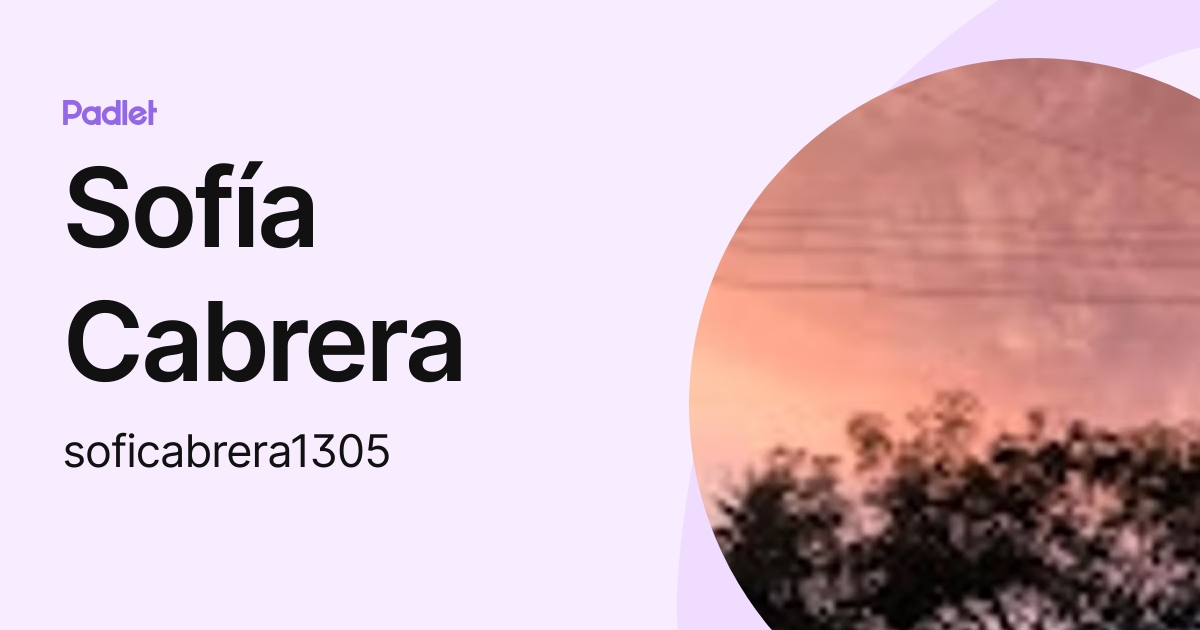 Sofía Cabrera (soficabrera1305) profile | Padlet