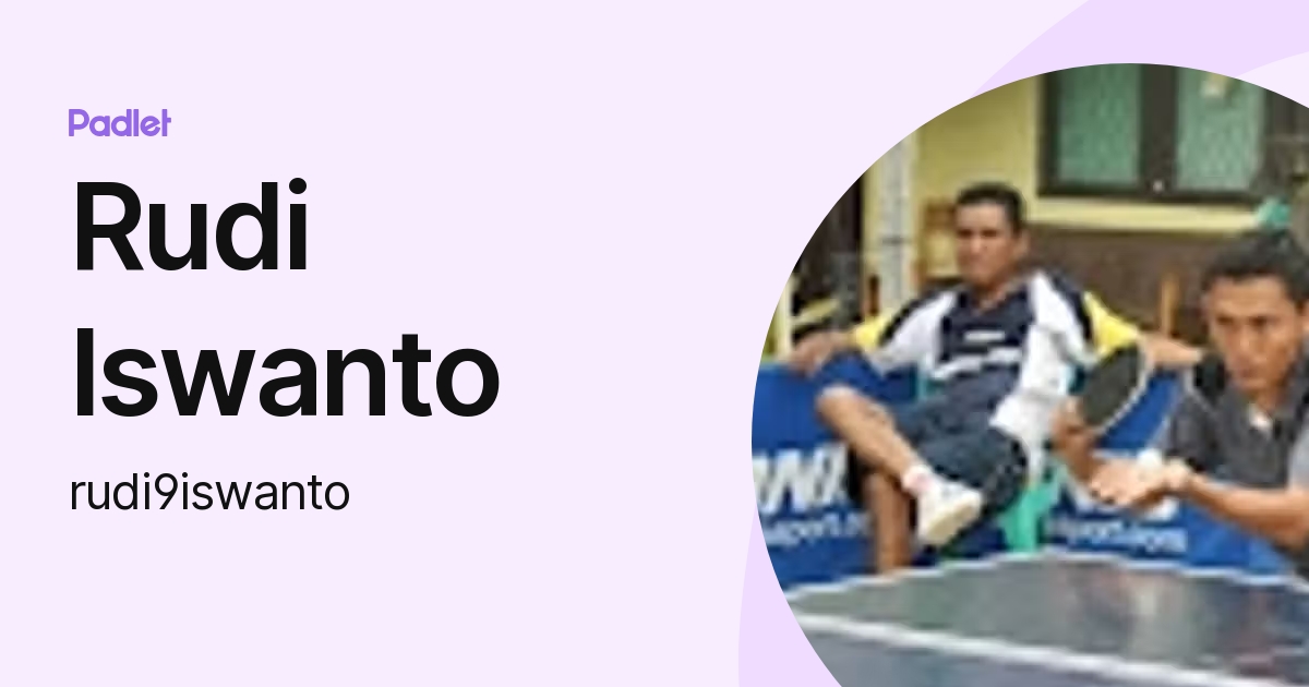 Rudi Iswanto (rudi9iswanto) profile | Padlet