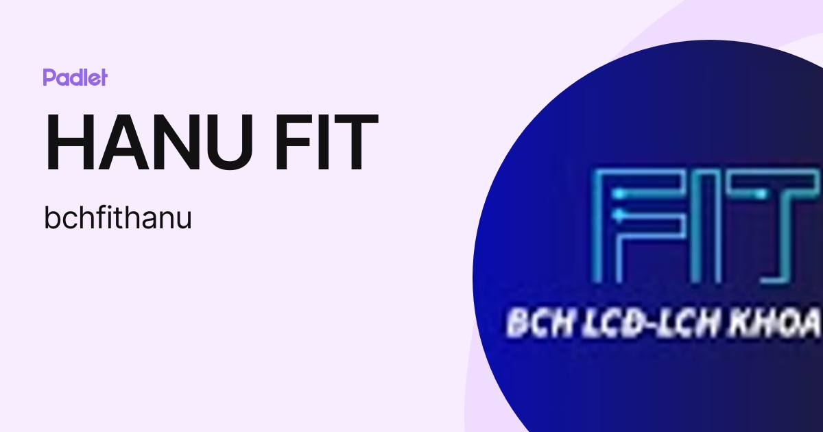 HANU FIT (bchfithanu) profile | Padlet