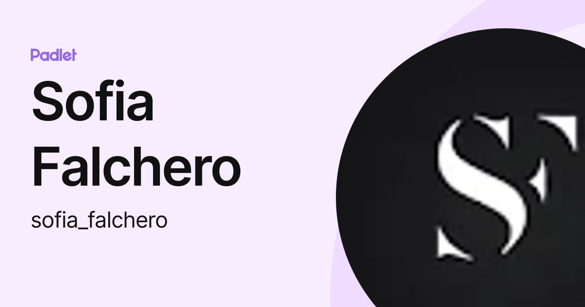 Sofia Falchero (sofia_falchero) profile | Padlet
