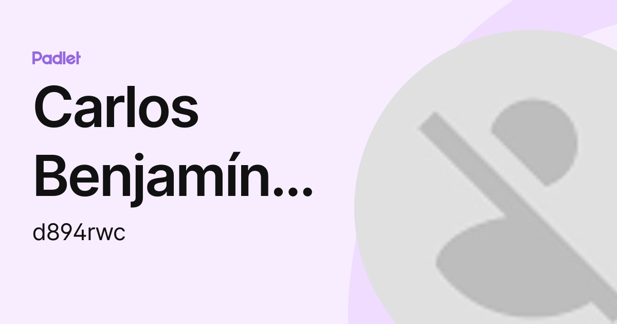 Carlos Benjamín Roché Chac (d894rwc) profile | Padlet