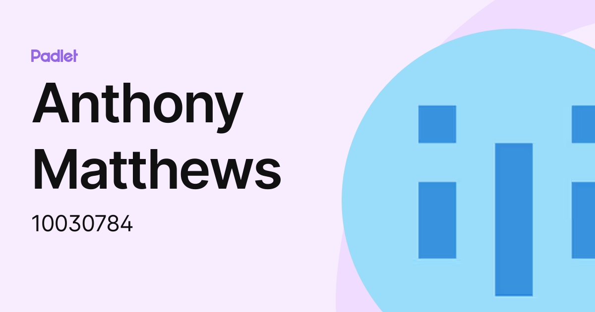 Anthony Matthews (10030784) profile | Padlet