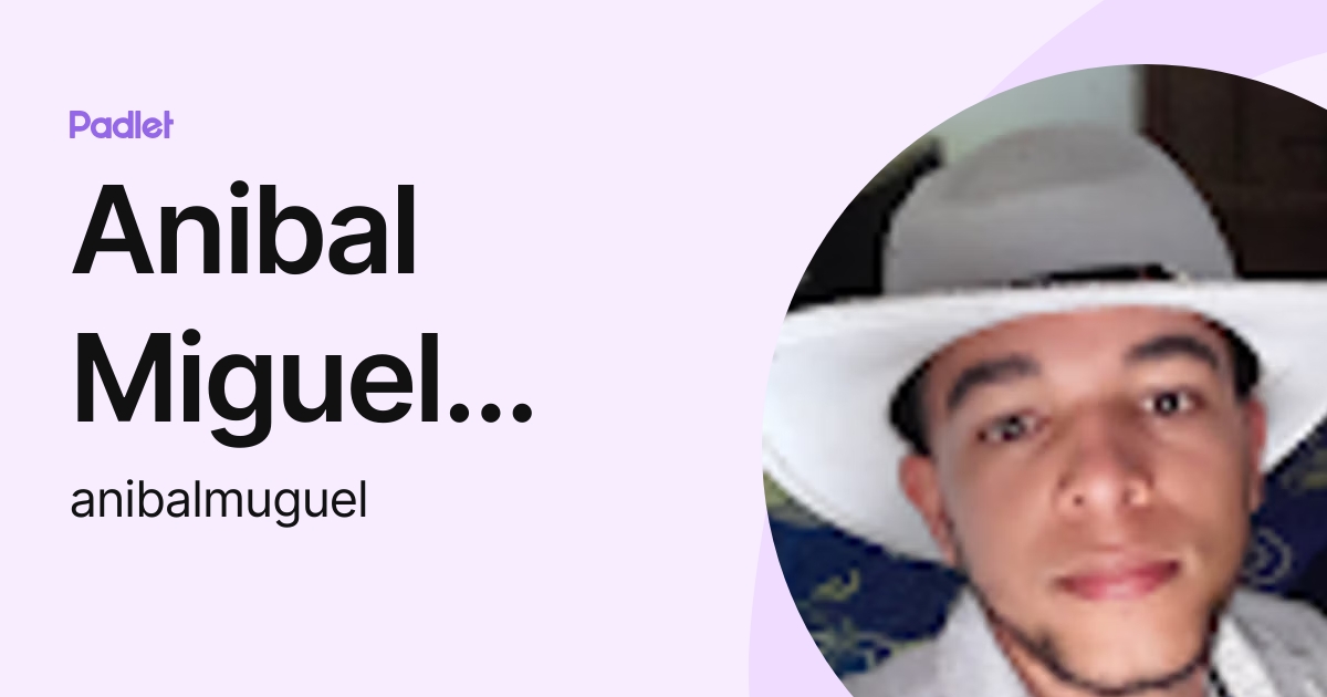 Anibal Miguel Romero Suarez (anibalmuguel) profile | Padlet