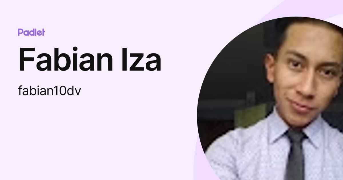 Fabian Iza (fabian10dv) profile | Padlet