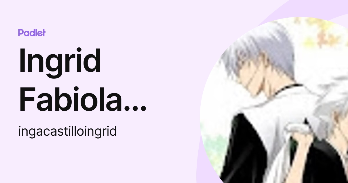 Ingrid Fabiola Inga Castillo (ingacastilloingrid) profile | Padlet